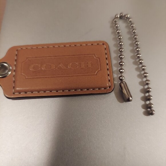 Coach | Accessories | Coach Leather Hangtag In Saddle Brown | Poshmark